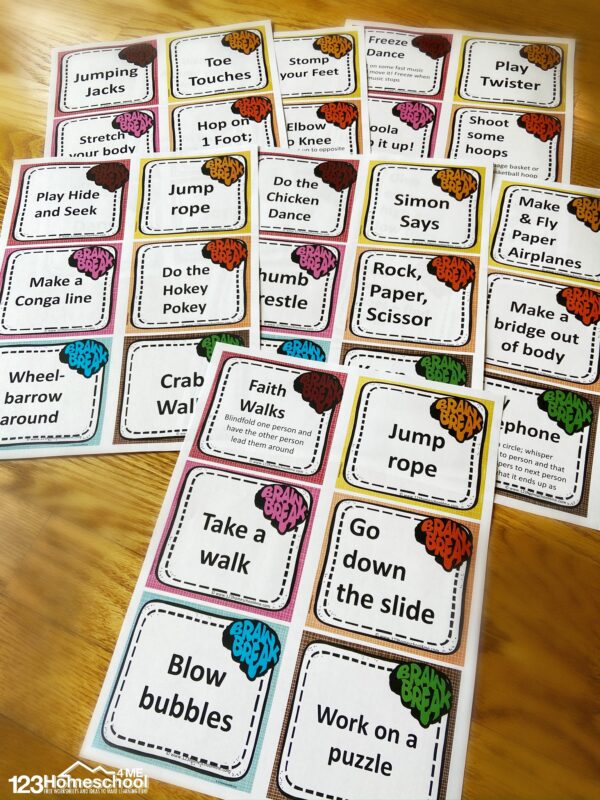 FREE Printable Brain Breaks For Kids FREE Printable Brain Breaks For Kids