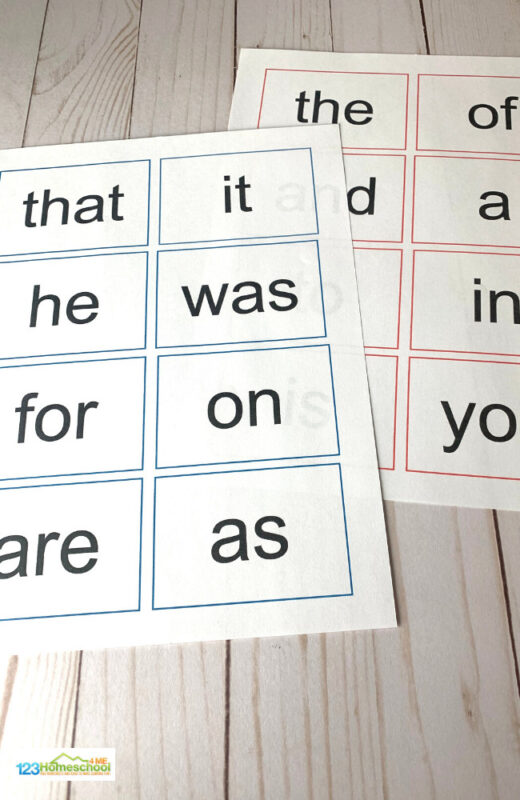 Free Printable Sight Word Flashcards Free Printable Sight Word Flashcards