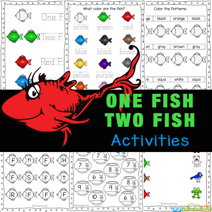 One Fish Two Fish Activities W FREE Dr Seuss Worksheets Pdf One Fish Two Fish Activities W FREE Dr Seuss Worksheets Pdf